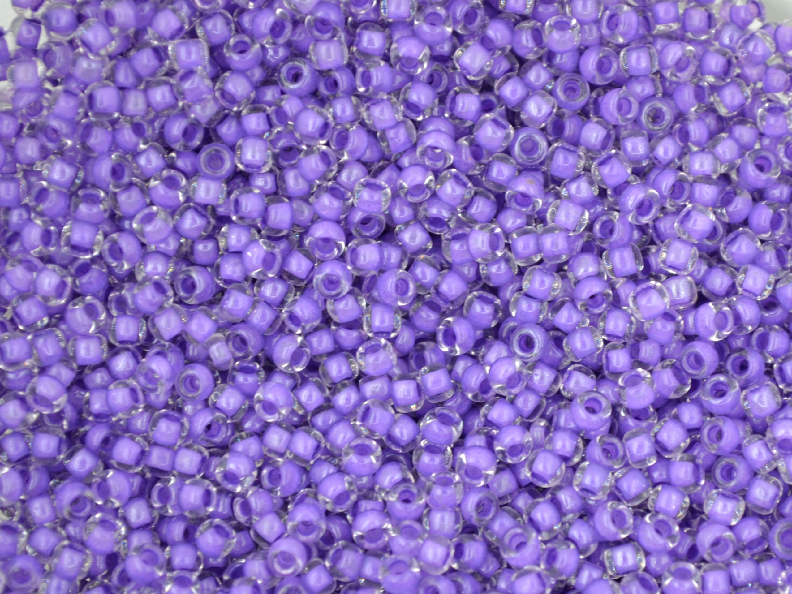 JP9 0548, Violet, Clear/Colour Lined, 10gms - Polly's Beads